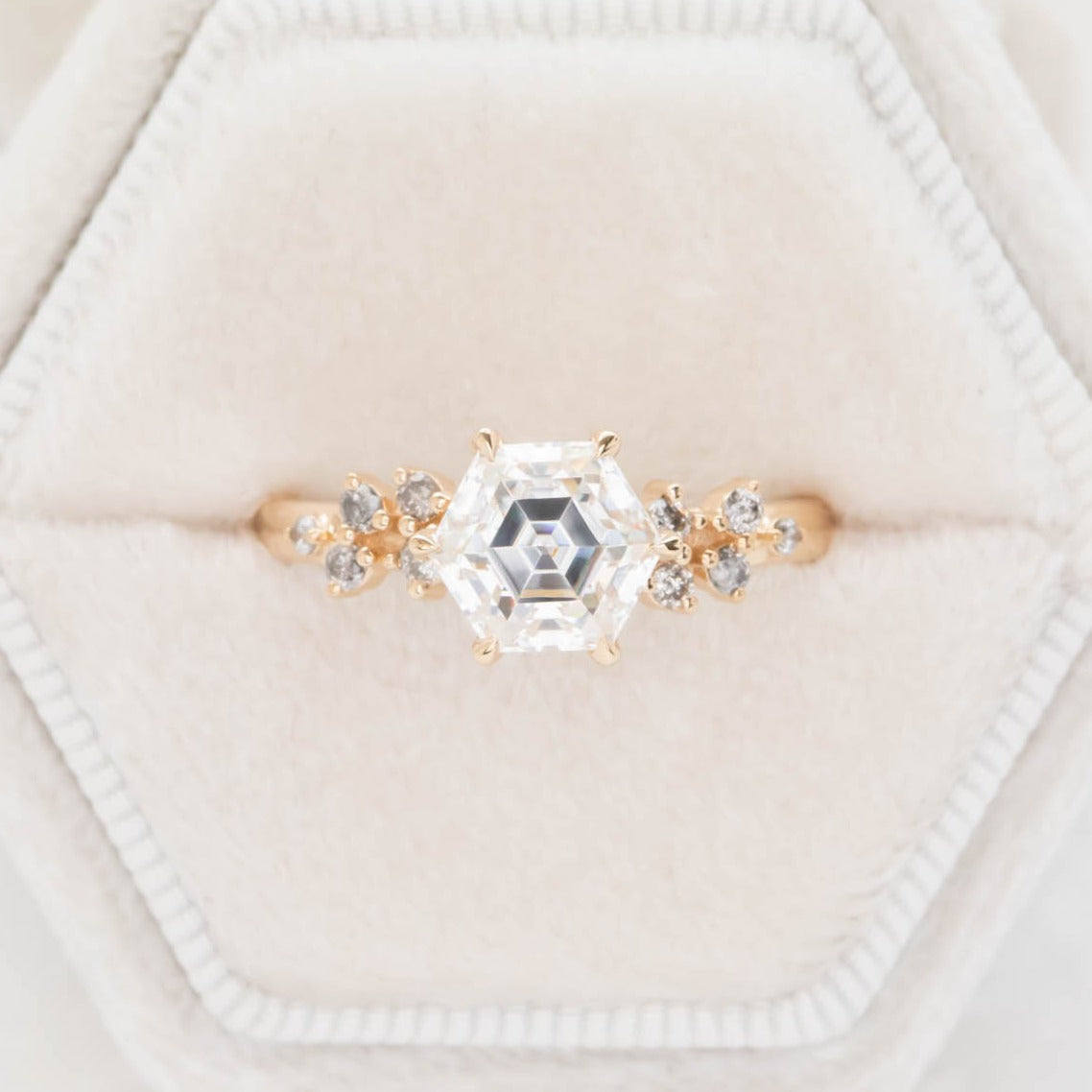 Step Cut Hex Moissanite – Stag & Finch